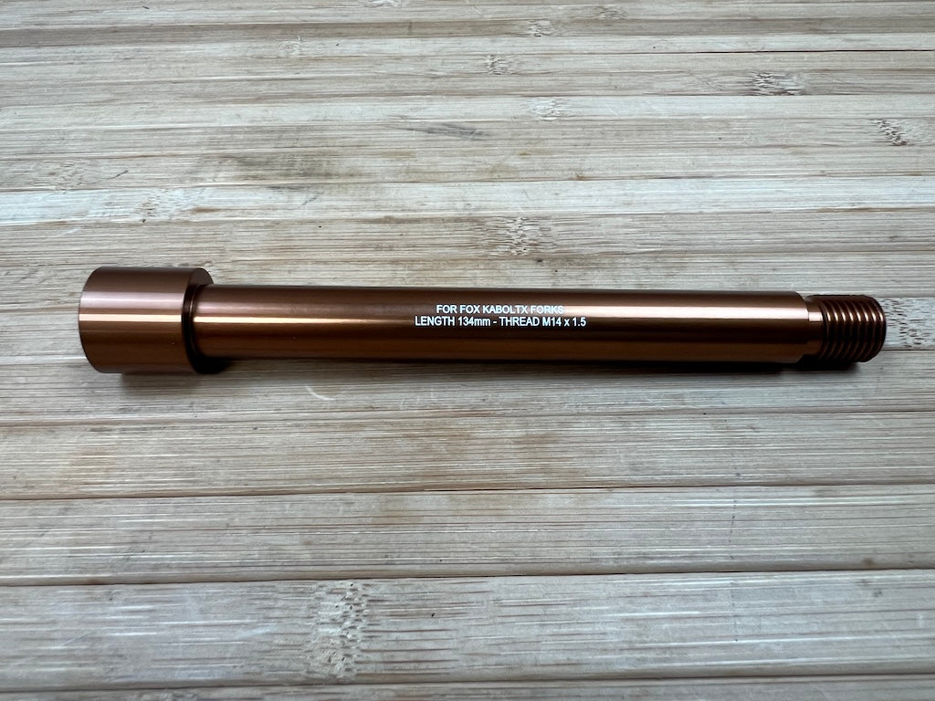 Burgtec FOX Boost Achse / Axle 2021+ Kash Bronze – RTF Bikeparts