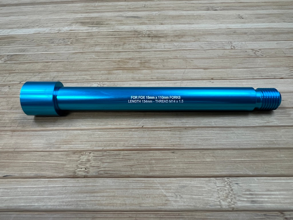 Burgtec FOX Boost Achse / Axle 2021+ Colorado Blue – RTF Bikeparts