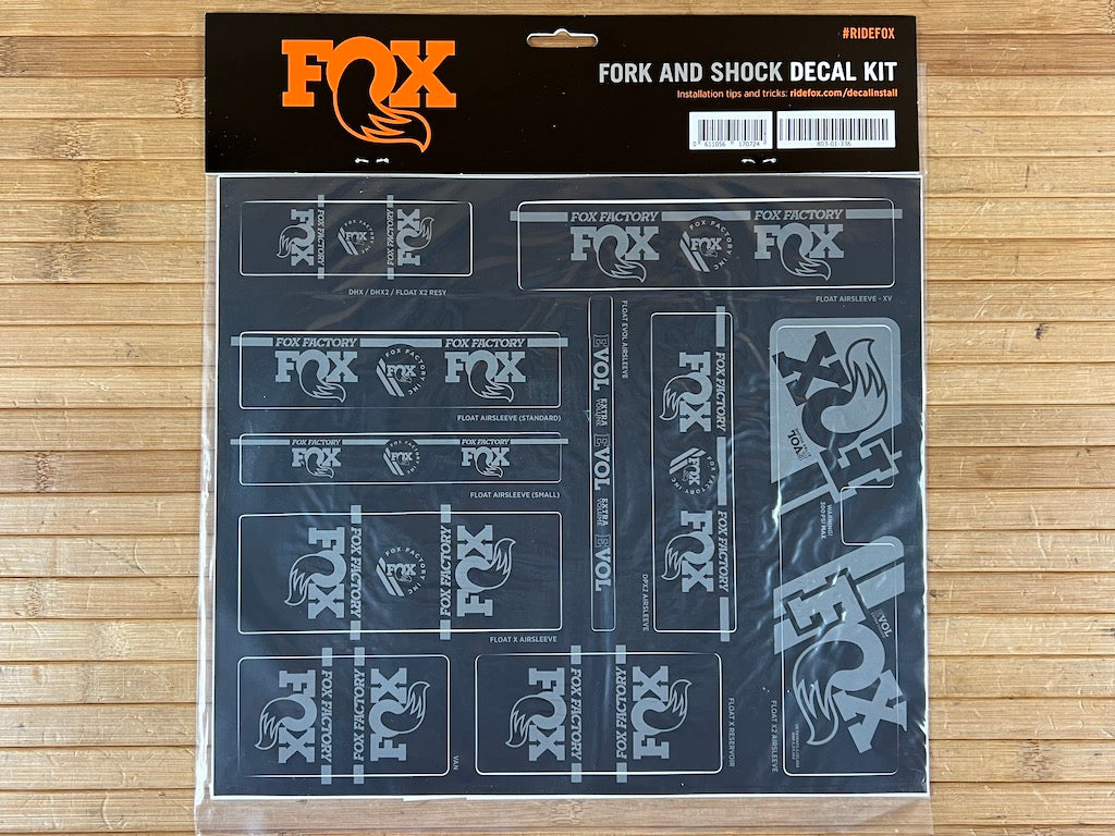 FOX Decal Kit Dekorbogen 2019 Gabel und Dämpfer Stealth – RTF Bikeparts