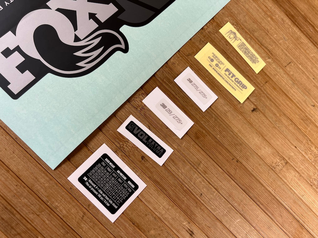 Fox Decal Kit 38 2021 P-S Gray Logo – RTF Bikeparts