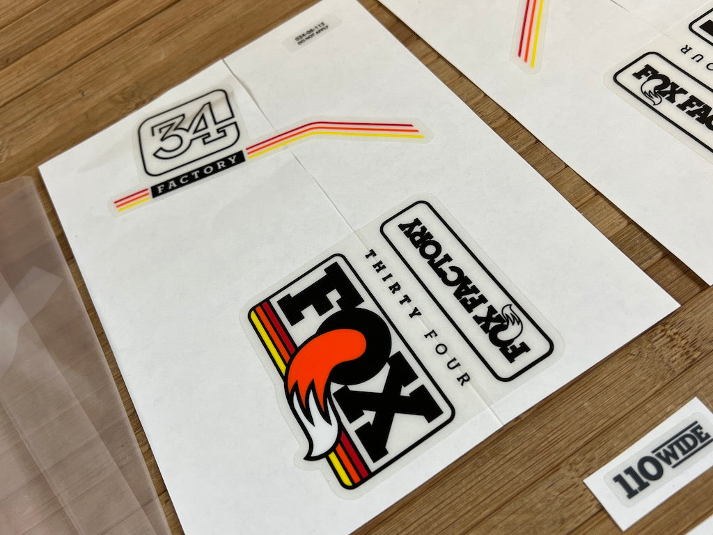 Fox Decal Kit 34 2016 Factory Series Black / Multi – RTF Bikeparts