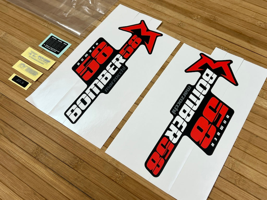 Marzocchi 58 Decal Kit Dekorbogen STD Matte Black – RTF Bikeparts