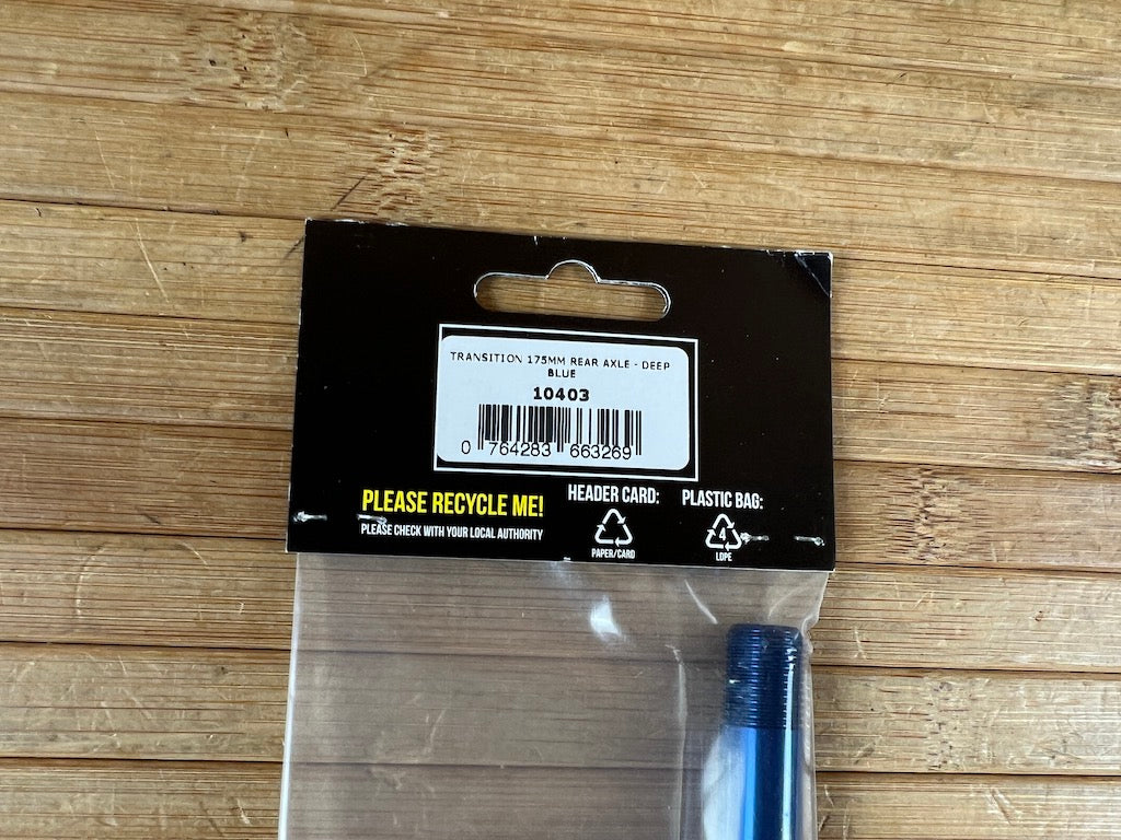 Burgtec Transition 175mm Rear Axle / Achse Deep Blue – RTF Bikeparts
