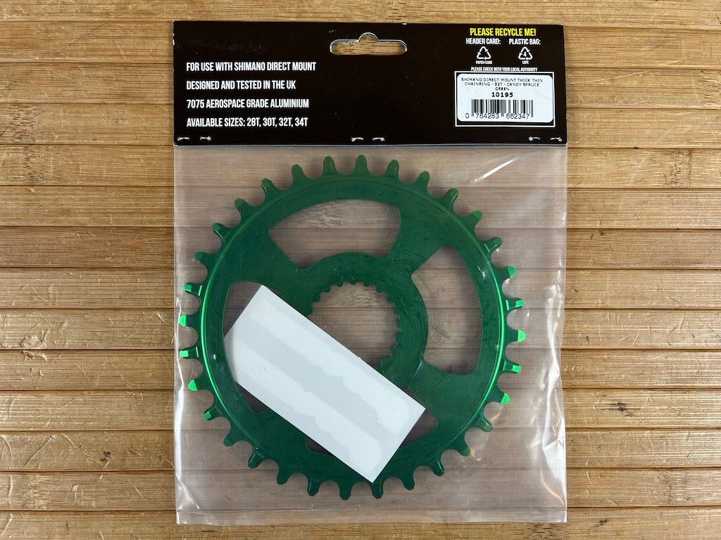 Burgtec Shimano Kettenblatt Candy Spruce Green Limited 32T – RTF Bikeparts