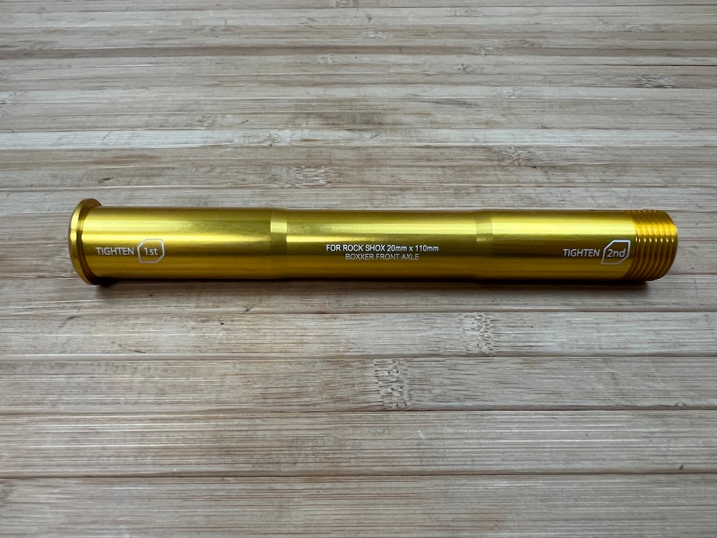 Burgtec Rock Shox Boxxer Achse / Axle Gold – RTF Bikeparts