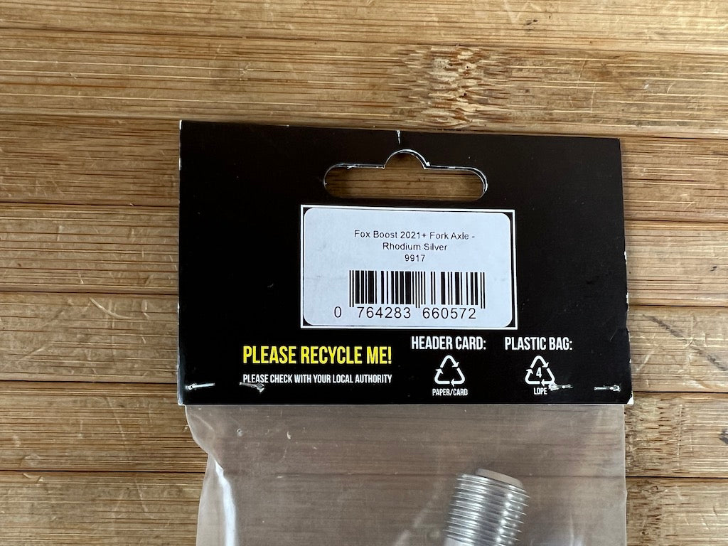 Burgtec FOX Boost Achse / Axle 2021+ Rhodium Silver – RTF Bikeparts