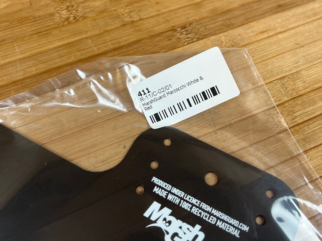 Marsh Guard Marzocchi Mud Guard white & red – RTF Bikeparts